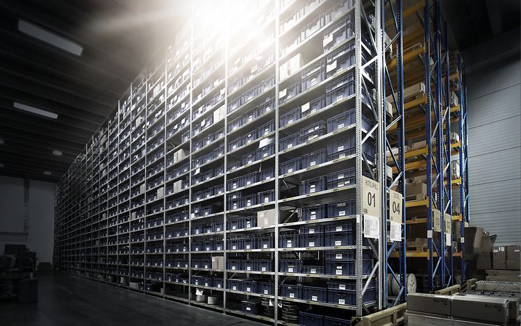 Static small parts storage